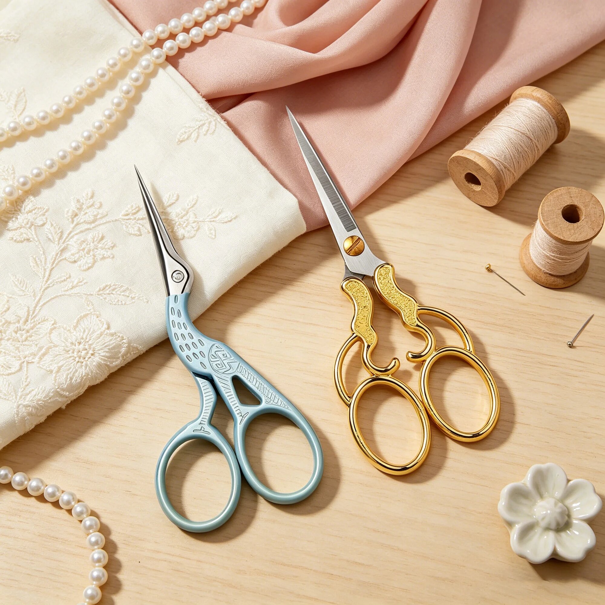 Винтажные ножницы из нержавеющей стали для вышивания и шитья Scissors-2PCS