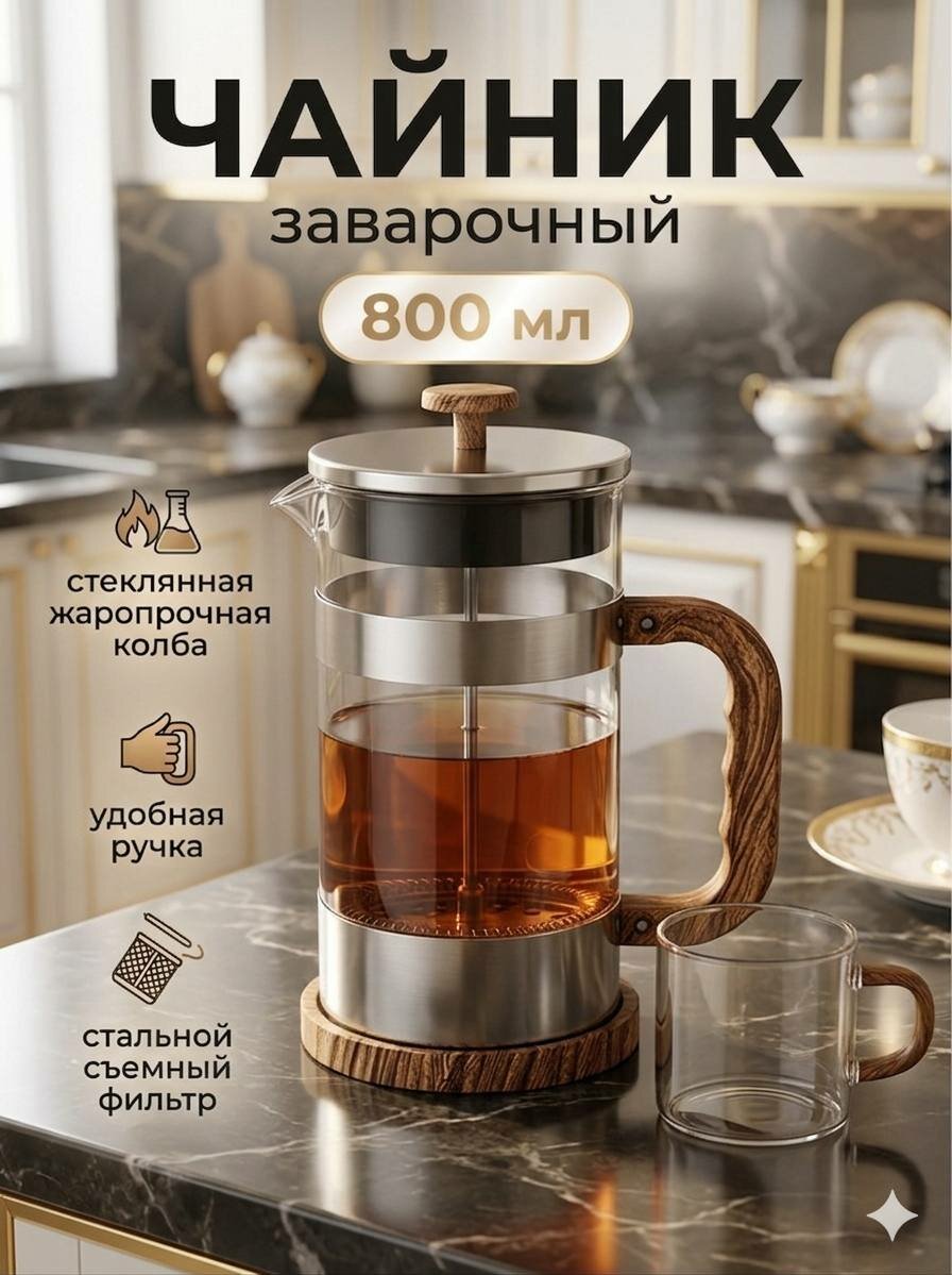 Чайник Крышка, 0.8 л