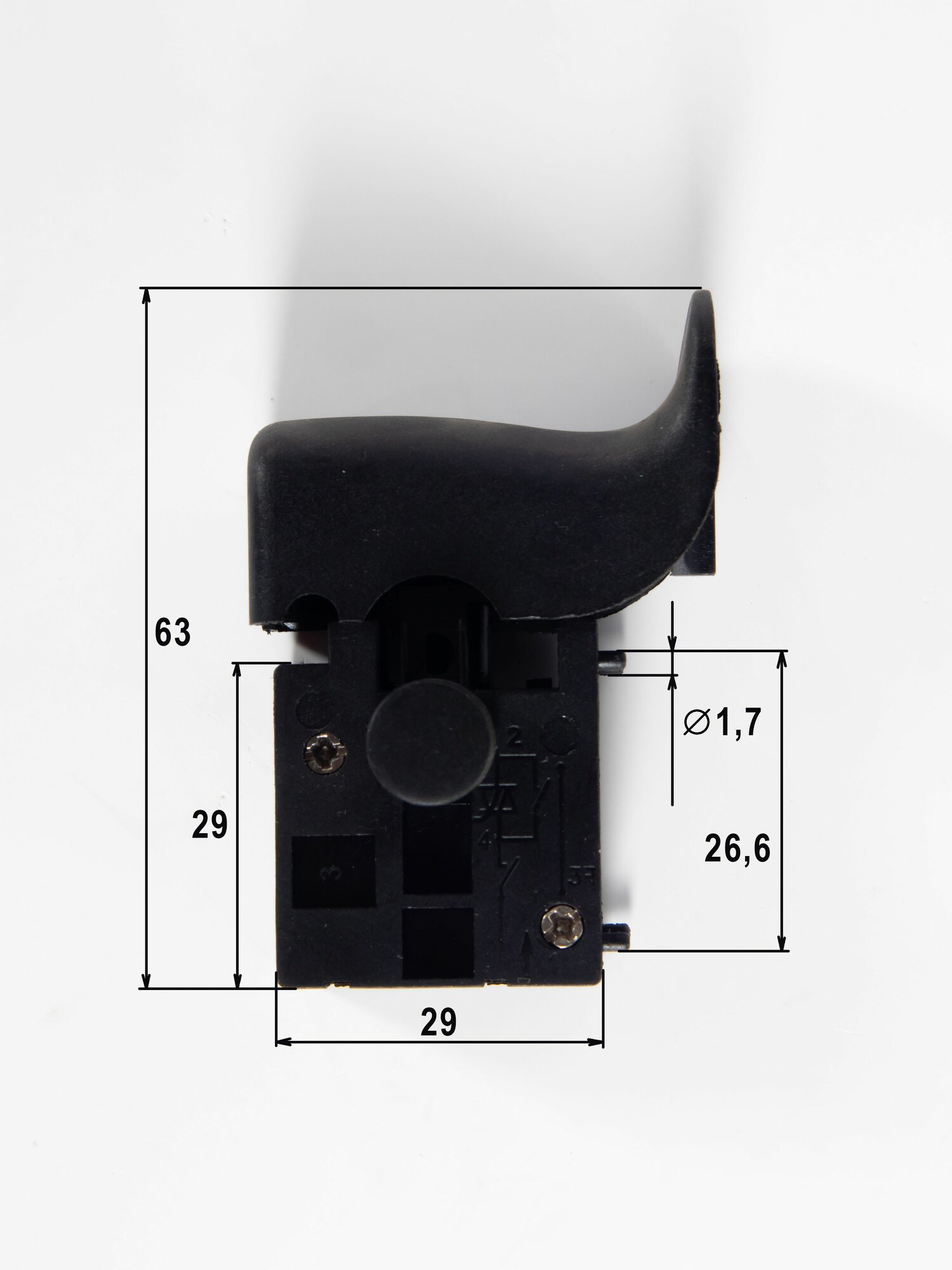 Выключатель для перфоратора Dewalt D25143 D25144 кнопка