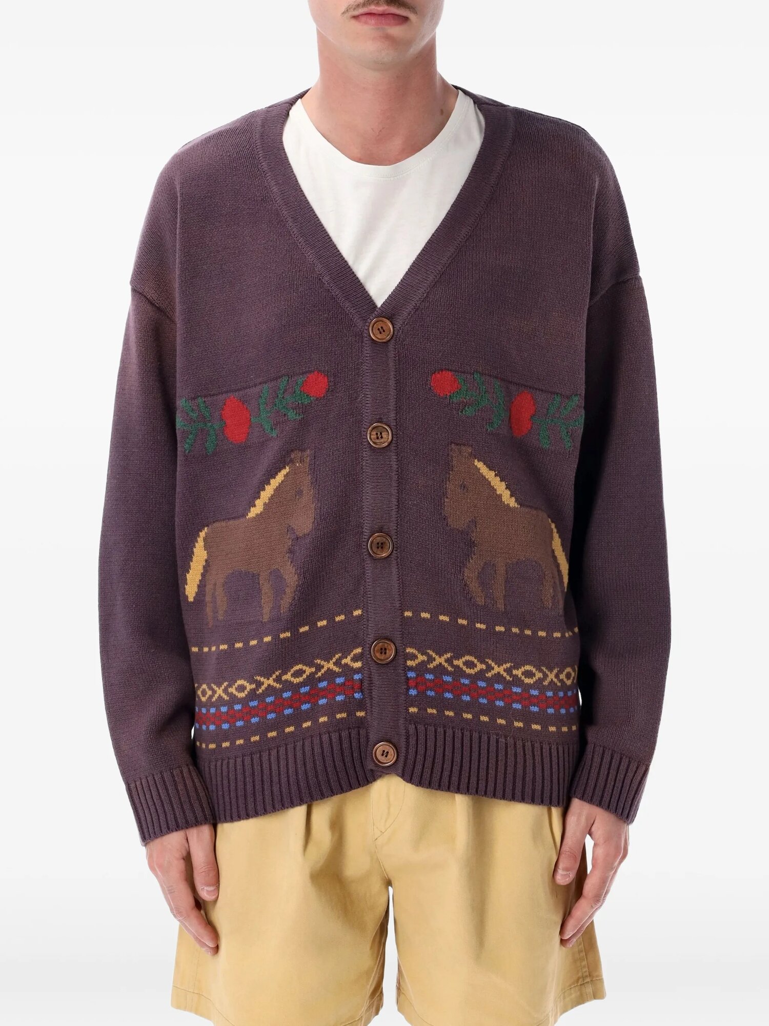 Кардиган Horse-intarsia knit cardigan