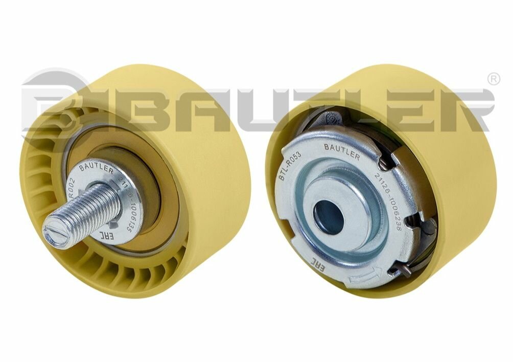Ролики ГРМ для ВАЗ 1117-19 Калина, 2170-72 Приора, 2190-94 Гранта, Веста, LADA Kalina, Priora, Granta, Vesta (16 кл. дв.) комплект 2 шт. (опорный + натяжной) пластик арт BTLK004