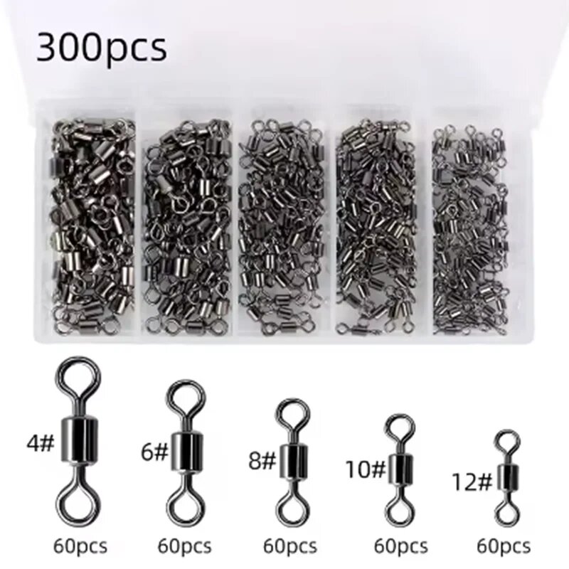 Рыболовные вертлюги с подшипниками 300Pcs