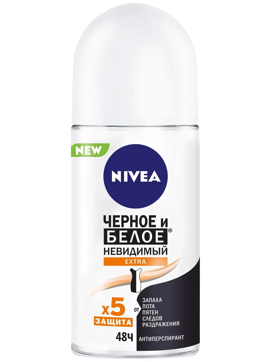 Антиперспирант роликовый женский NIVEA Черное и Белое Невиди