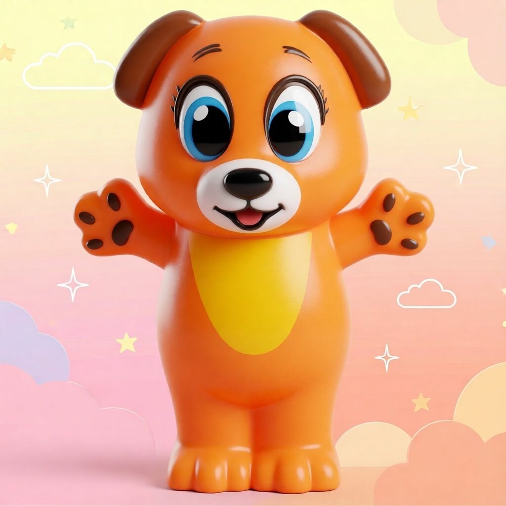 Игрушка для купания в ванной- "Собачка" их ПВХ, развивающая