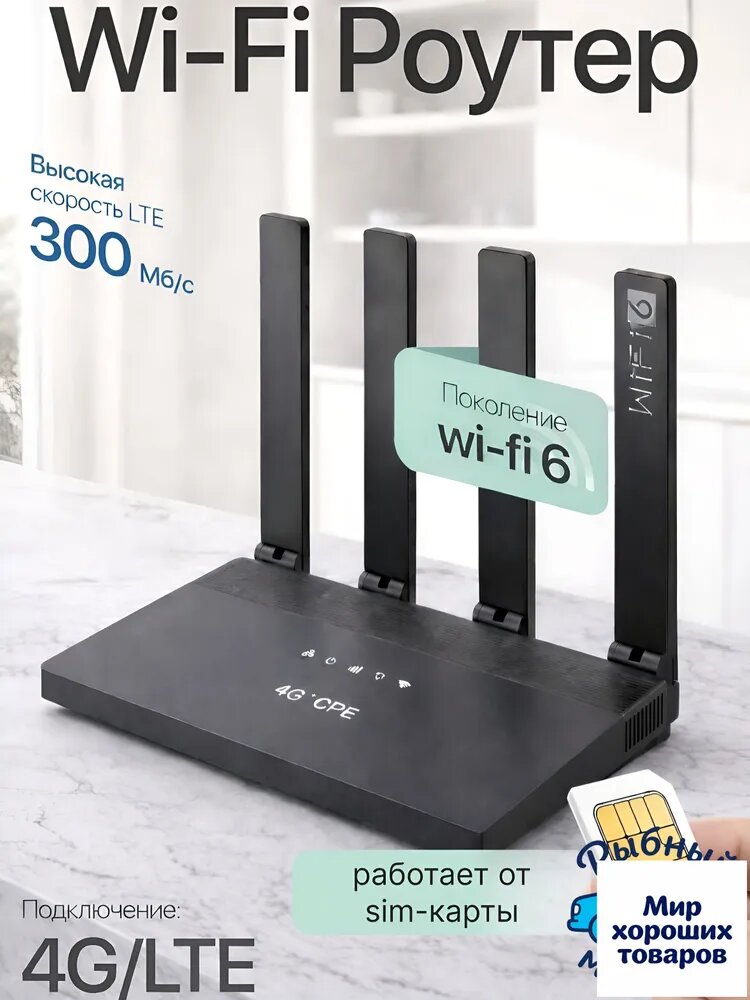 Роутер WiFi с сим картой 4G LTE