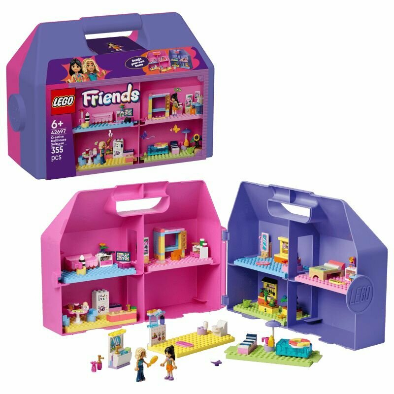Конструктор LEGO FRIENDS - Креативный чемоданчик с кукольным домиком, 355 эл. - Лего Друзья 42697