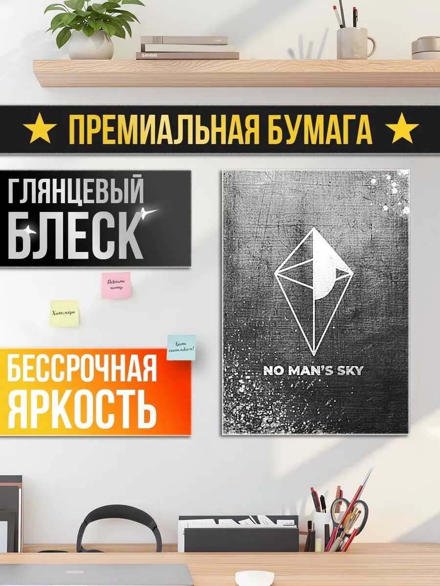 Постер на стену No Man's Sky - grey gradient — фото 1