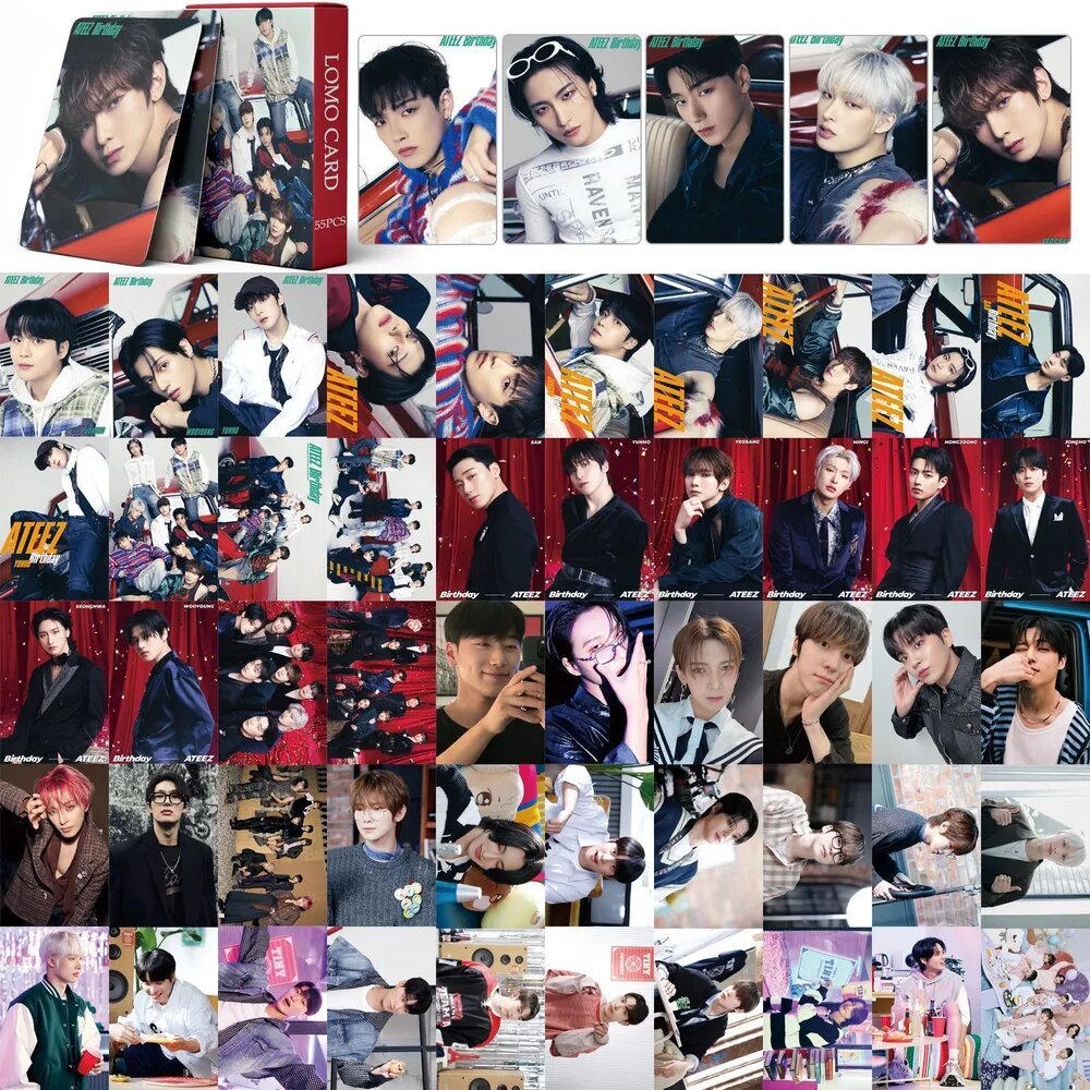 Карточки ATEEZ k-pop карточки коллекционные кпоп карты 54 * 86 мм 55 шт