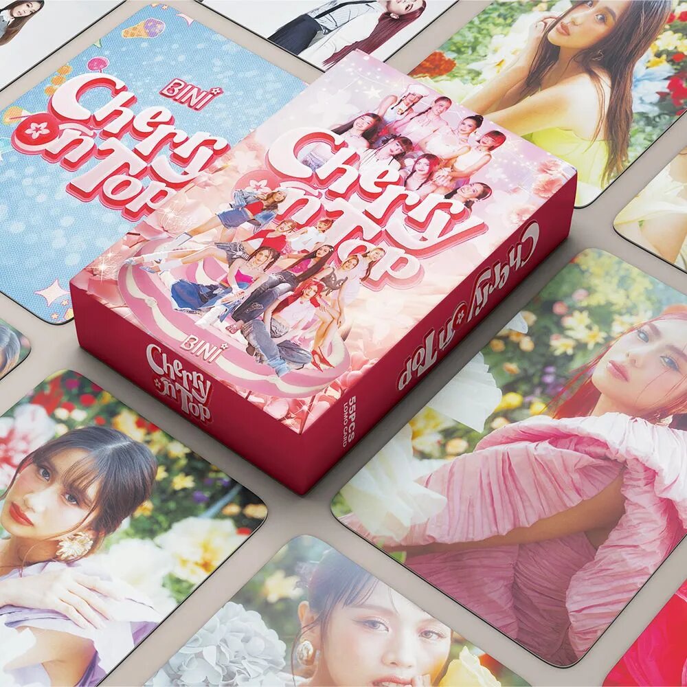 BINI LOMO Cards P-POP CHERRY ON TOP Альбом Мини-фотокарта 2024 Коллекционный постер для фанатов