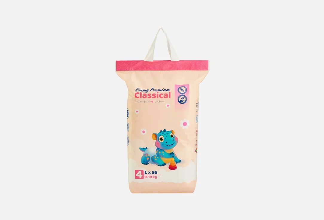 Emmy Premium Classical L, 9-14 kg Трусики-подгузники 56 шт