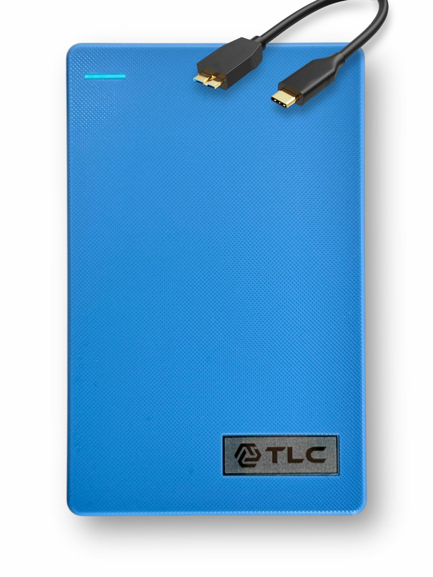 TLC Tech Link Company 500 ГБ Внешний жесткий диск (Slim Portable Накопитель HDD 2,5" USB 3.0), Пластик, светло-синий