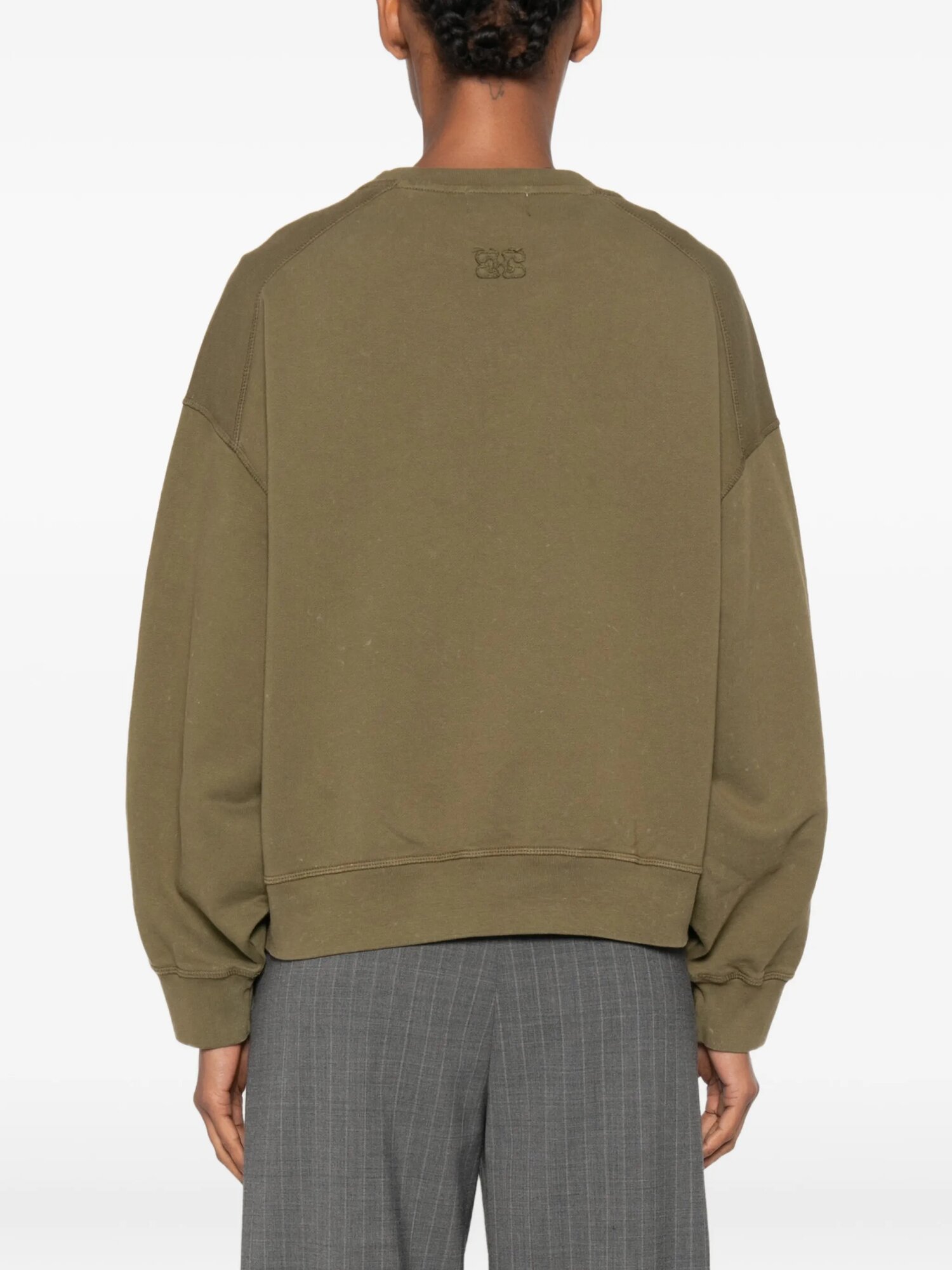 Толстовка GANNI Logo-print raglan-sleeve sweatshirt, размер 44 — фото 1