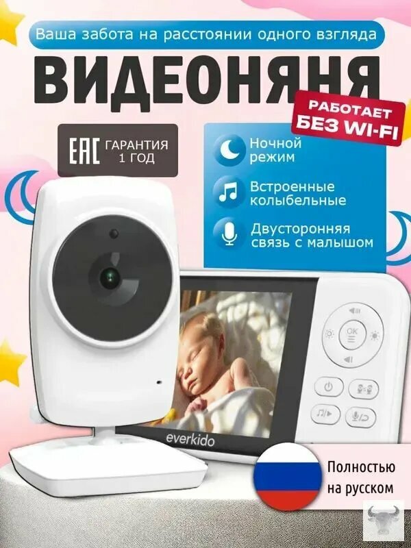 Видеоняня с монитором, Видеоняня беспроводная.