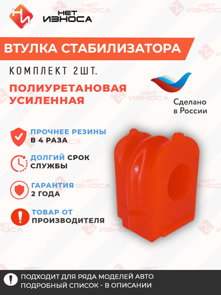 Втулка стабилизатора полиуретановая , задняя подвеска ID 25,8 mm. Nissan X-Trail