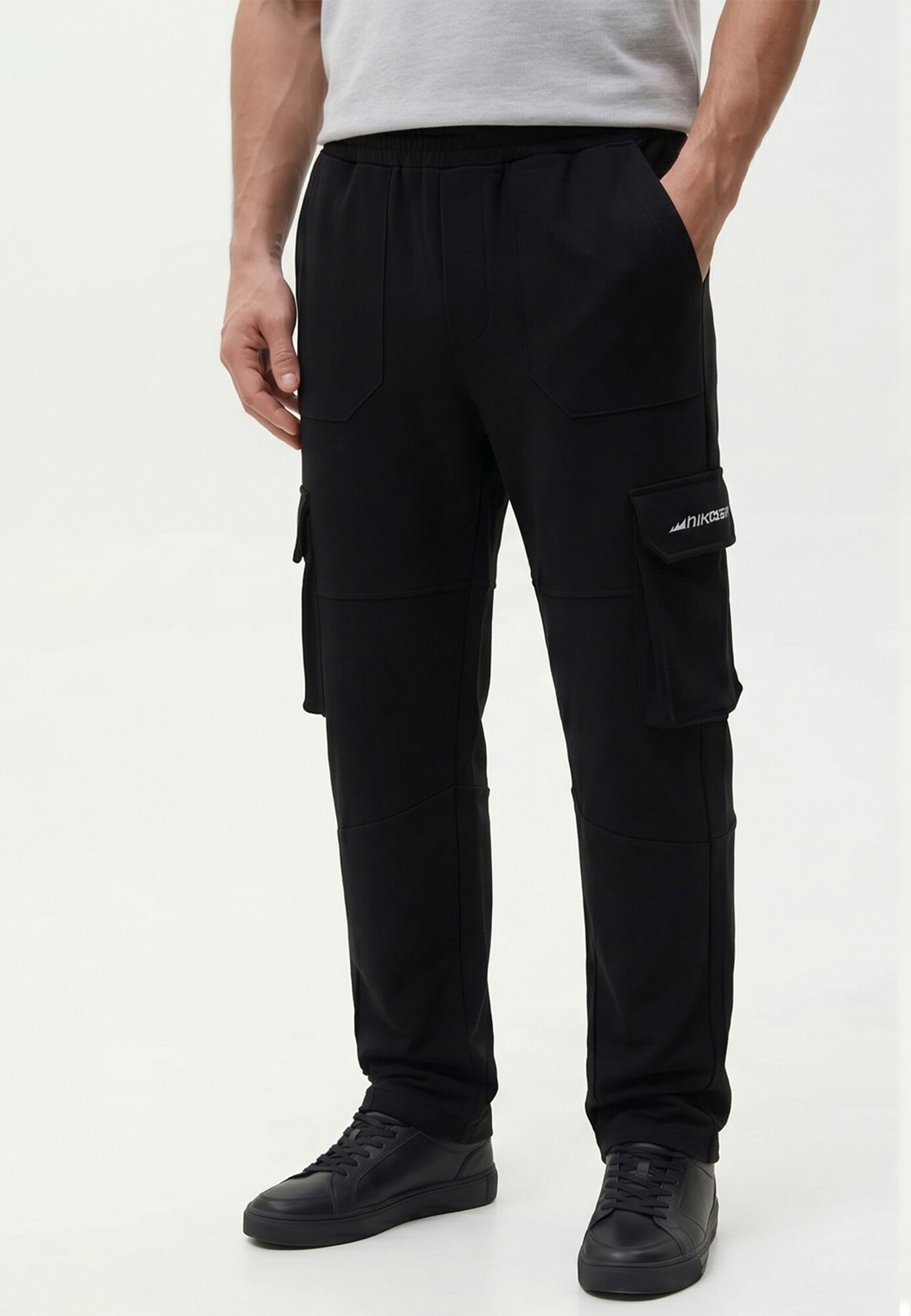 Брюки спортивные NIKASPORT, размер 2XL, черный/черный — фото 1