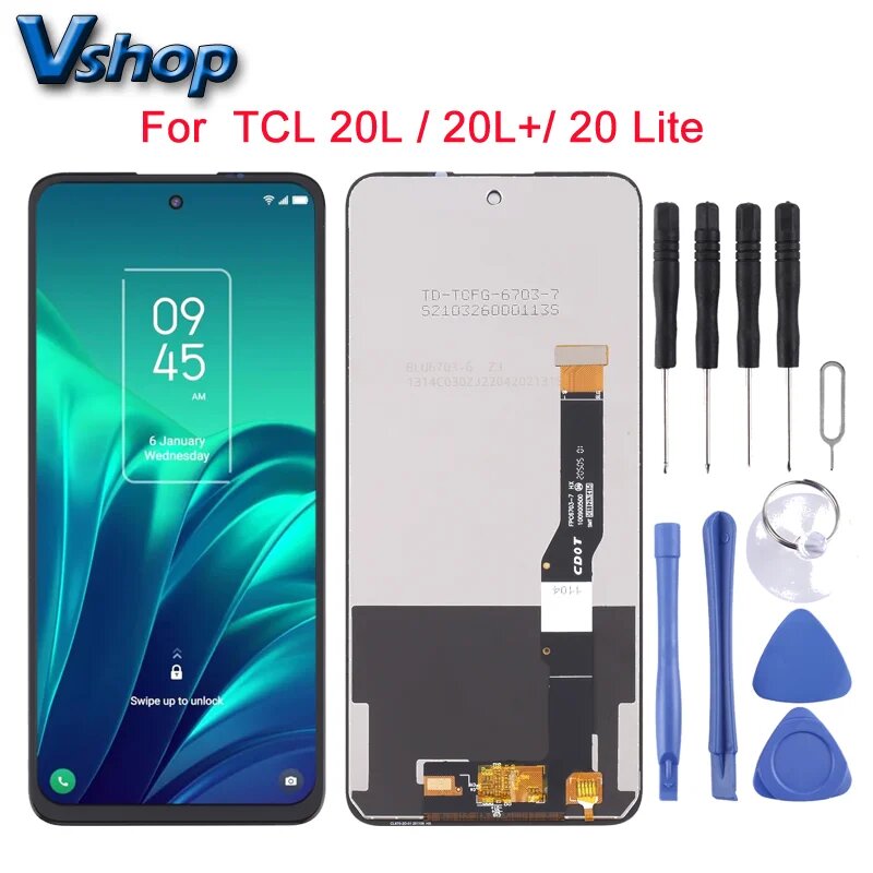 ЖК-дисплей с дигитайзером в сборе для TCL 20L / 20L +/ 20 Lite T774H T774B T775H T775B