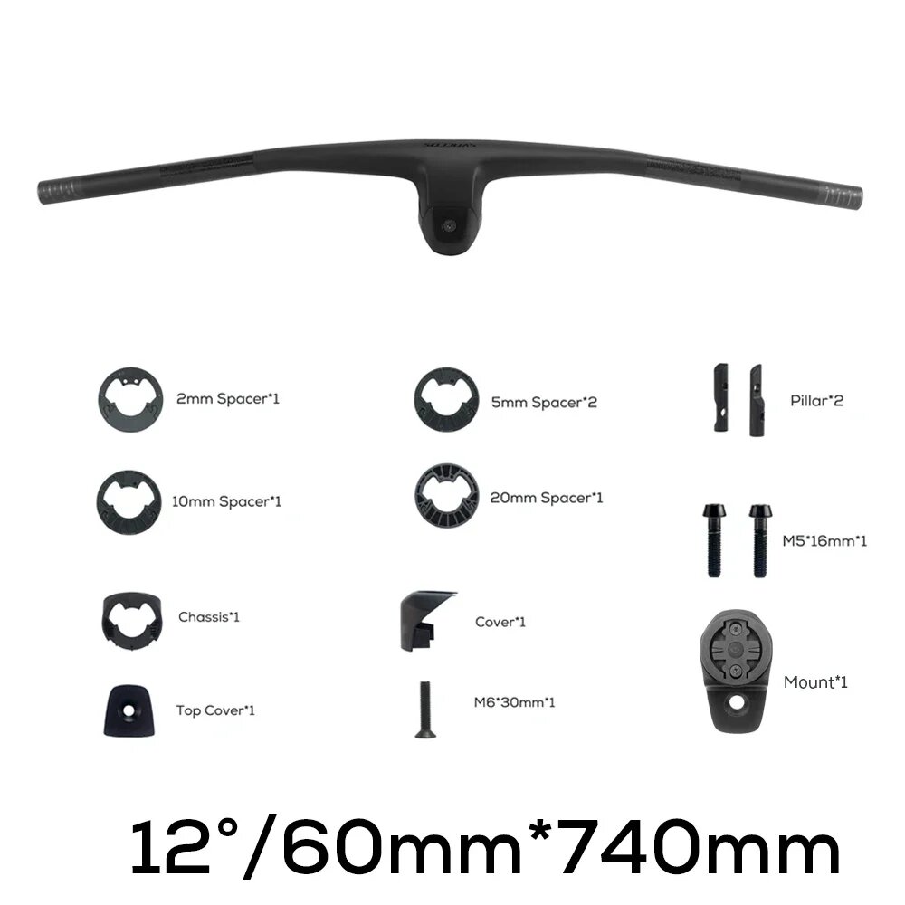 SYNCROS Fraser IC SL XC Карбоновый руль для горных велосипедов 60mmx740mm -12degree