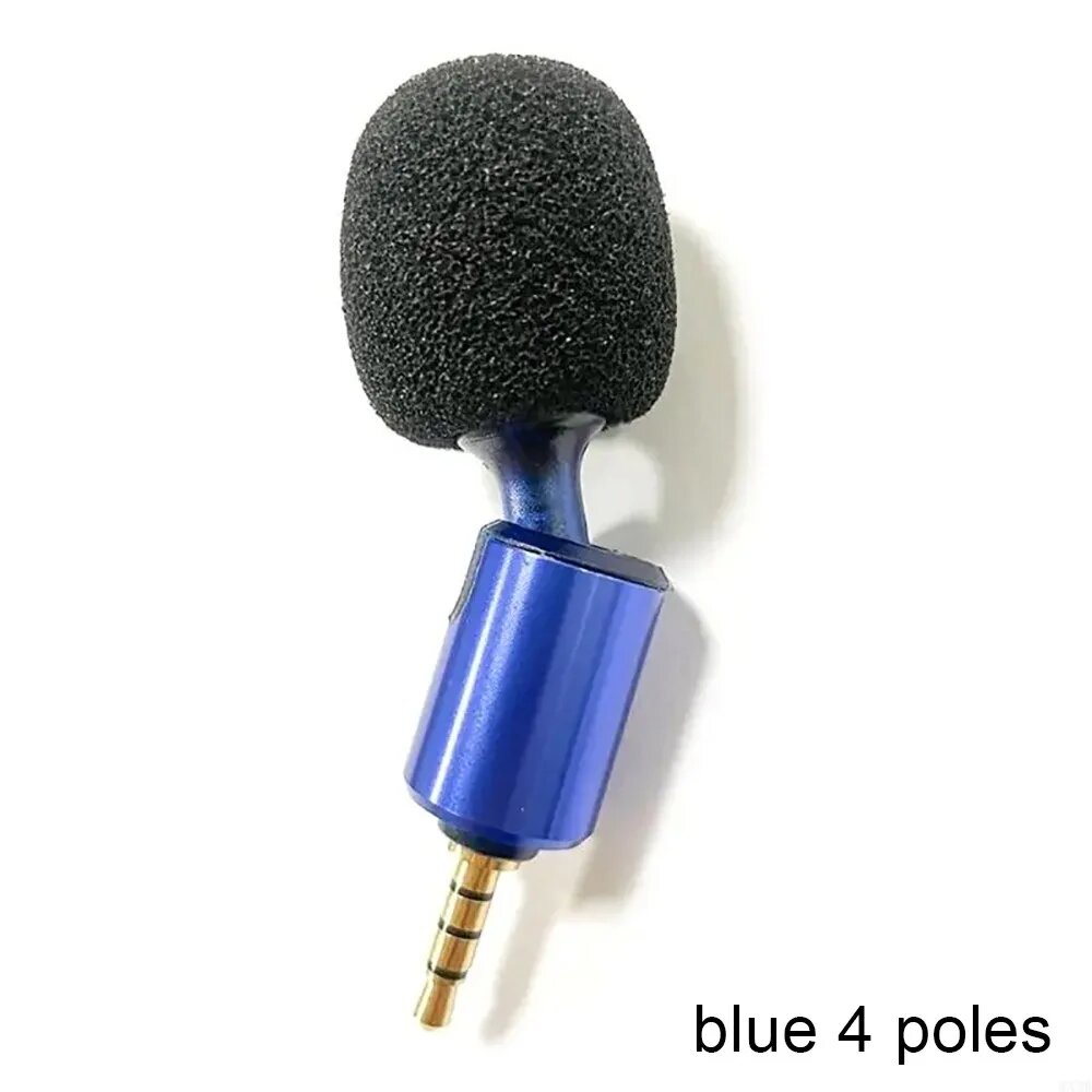 Портативный проводной конденсаторный микрофон 3,5 мм черный blue 4 poles