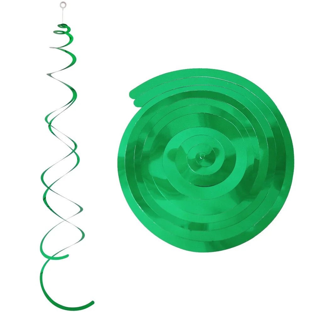 Спиральный подвес из ПВХ для праздника Зеленый, Green double helix
