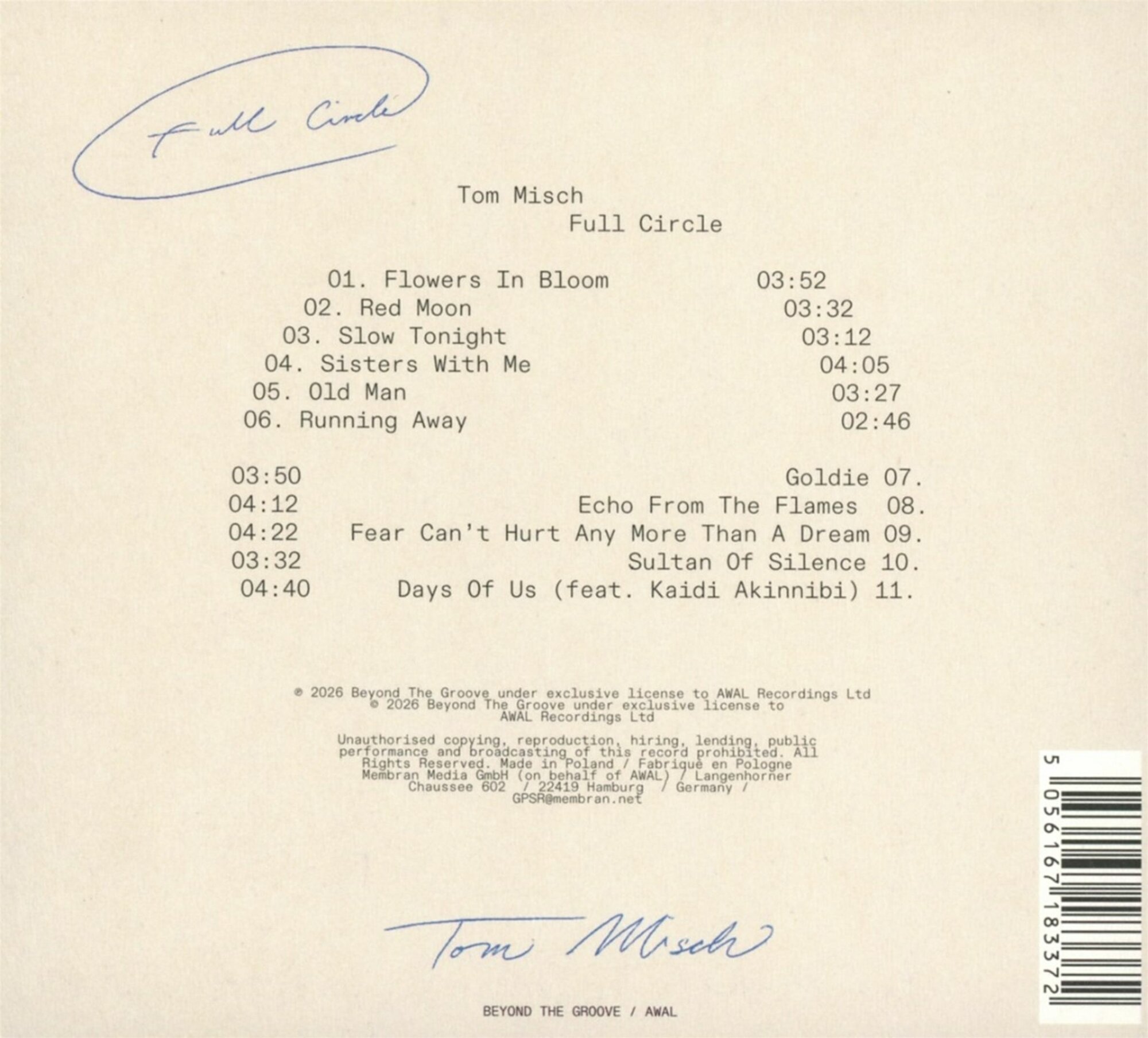 Компакт-диск Tom Misch - Full Circle (CD) (1 CD) — фото 1