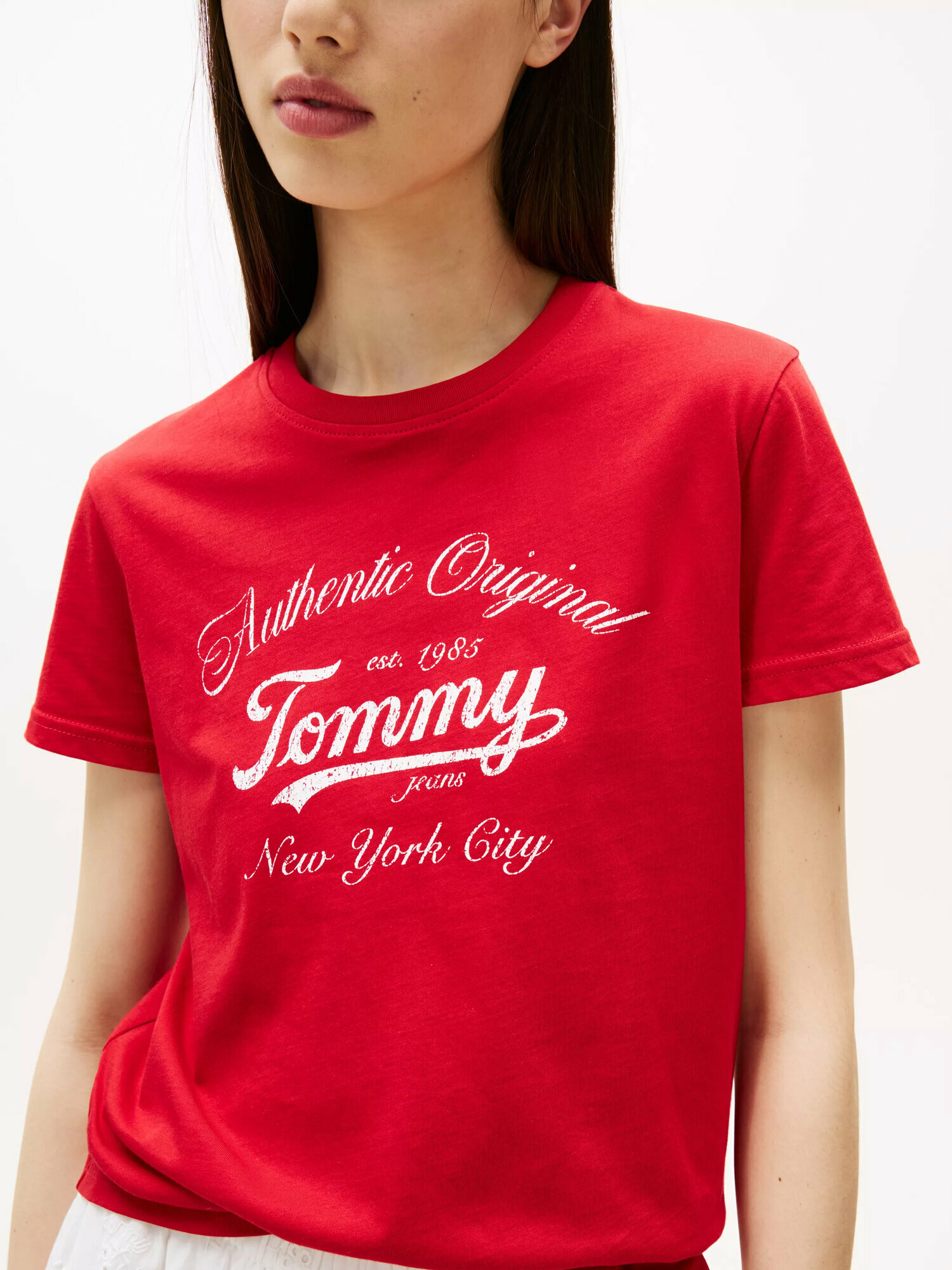 Футболка Tommy Jeans, размер XL, красный — фото 1