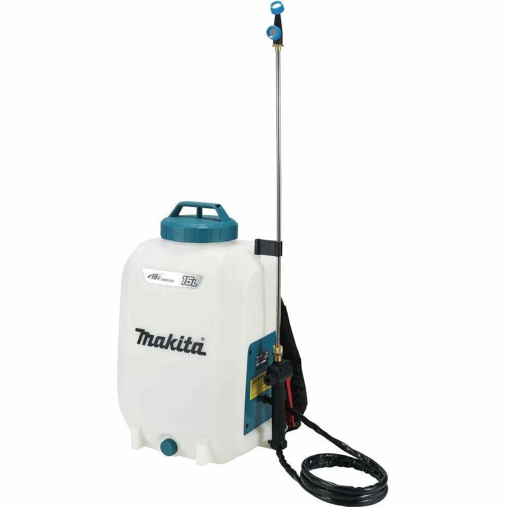 Опрыскиватель аккумуляторный Makita LXT 18 В, объем бака 15 л, 5 бар, шланг 1.7 м, двойная форсунка DUS158Z