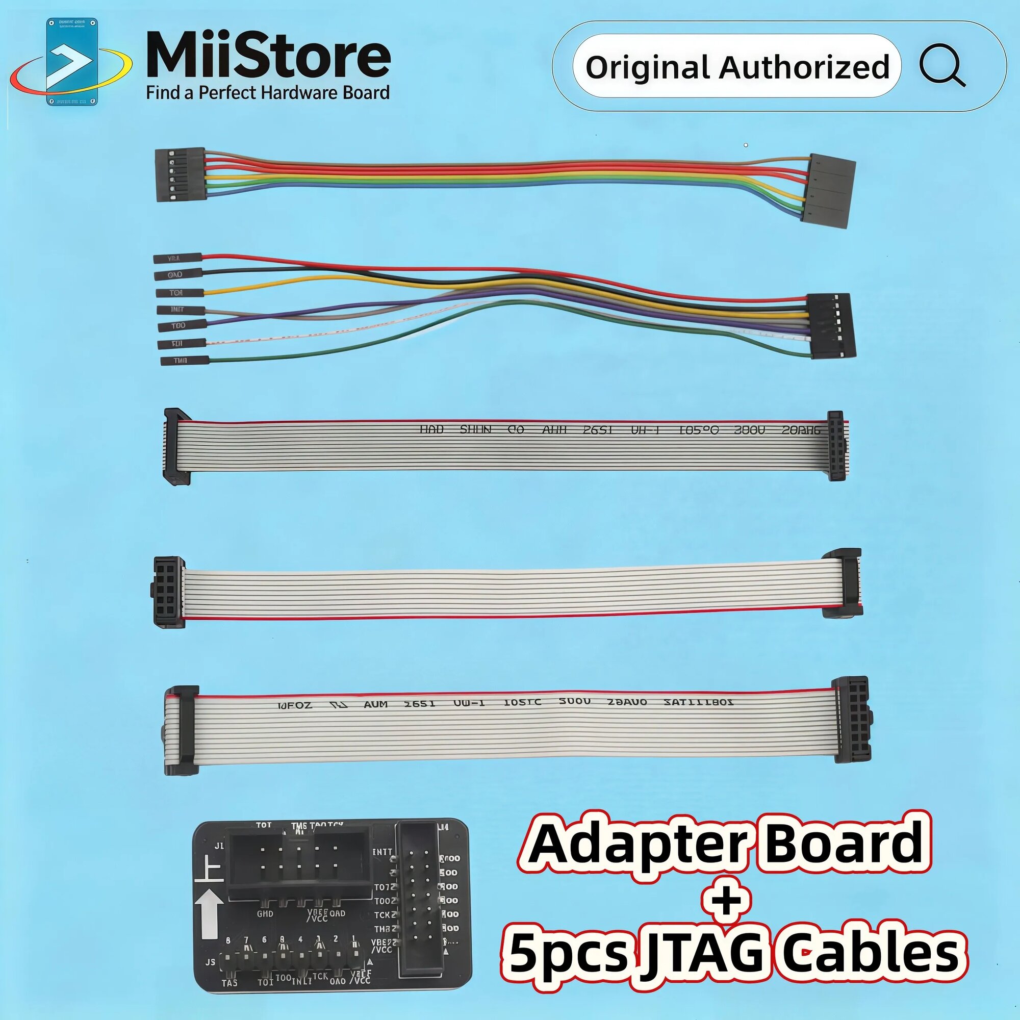 Адаптерная плата XILINX Downloader, кабель JTAG, красная, оригинальная Board and 5 Cable