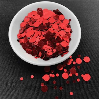 Блестки для нейл-арта ipatches 20г, разноцветные, 3-6 мм Красный, Red Color