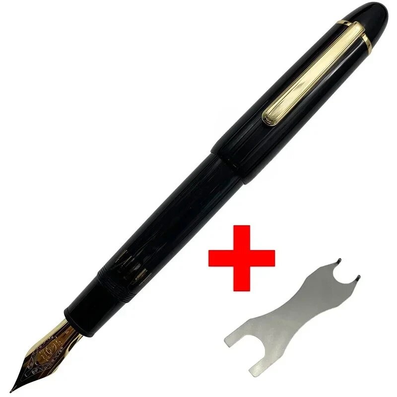 Перьевая ручка Junlai 930, черная, перо NO.9 B (1.0mm)