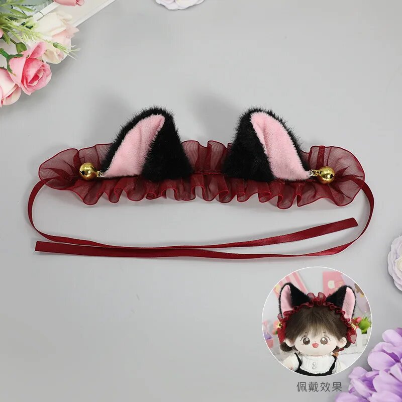 Аксессуары для кукол с кошачьими ушками Бордовый, Headwear 2PCS