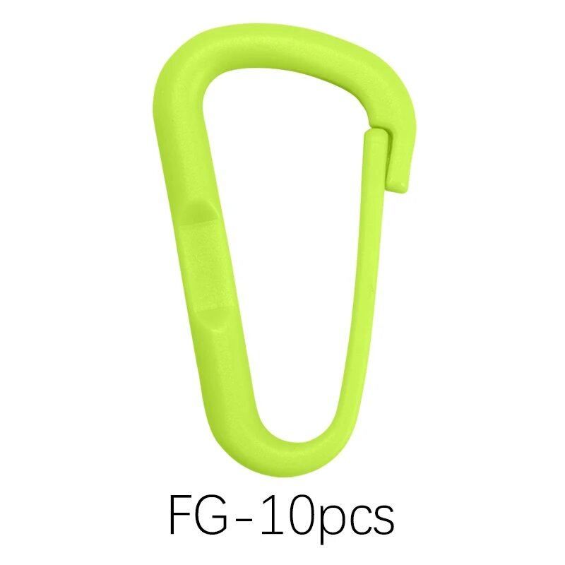 Карабины без шарниров, 10 шт, 2 дюйма Зеленый, fluorescent green