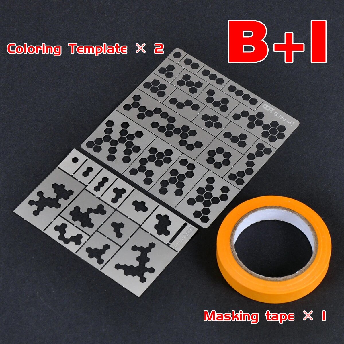 Многоразовые трафареты для аэрографа CorMake GJ3014B+ BI kit set