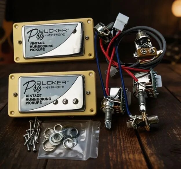 Винтажный хамбакер Epiphone Alnico Classic Bucker PRO, звукосниматель для гитары 2V1T с жгутом проводов