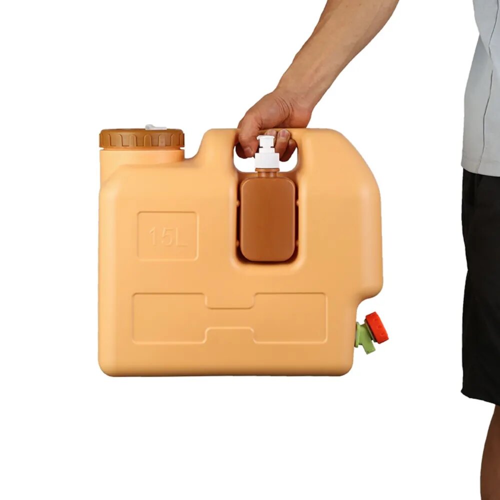 Емкость для воды на 15 л с широким горлом, пищевой HDPE-пластик