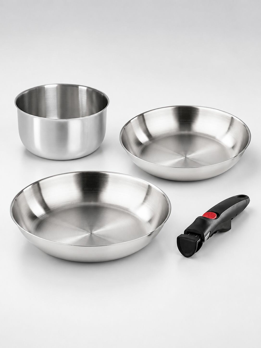 Набор посуды Barazzoni Inox Facile, 3 пр. + съемная ручка