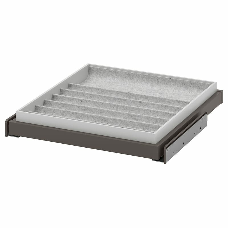 Корзина для хранения IKEA KOMPLEMENT, темно-серый, 50x58 см 994.370.50