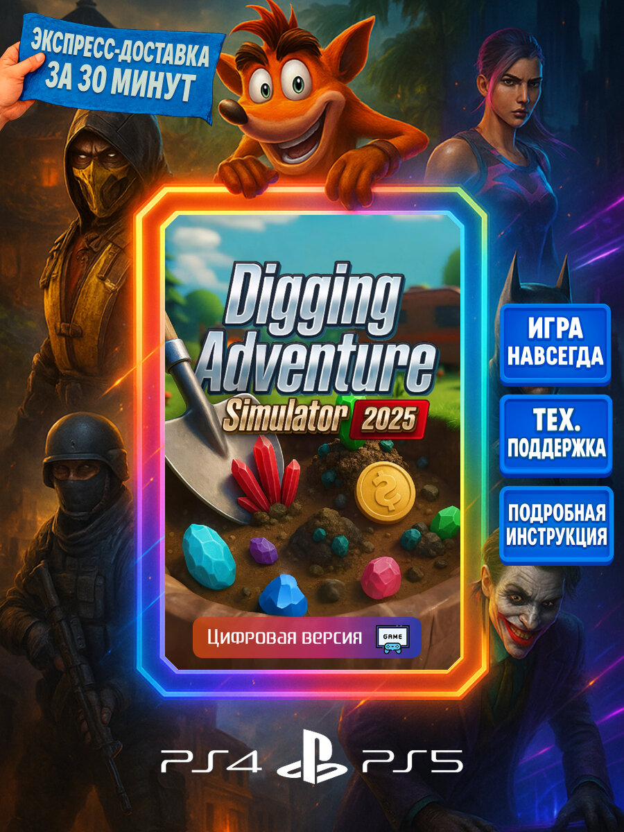 Digging Adventure Simulator 2025 PS4/PS5 | Моментальная доставка | Английский язык | Симуляторы
