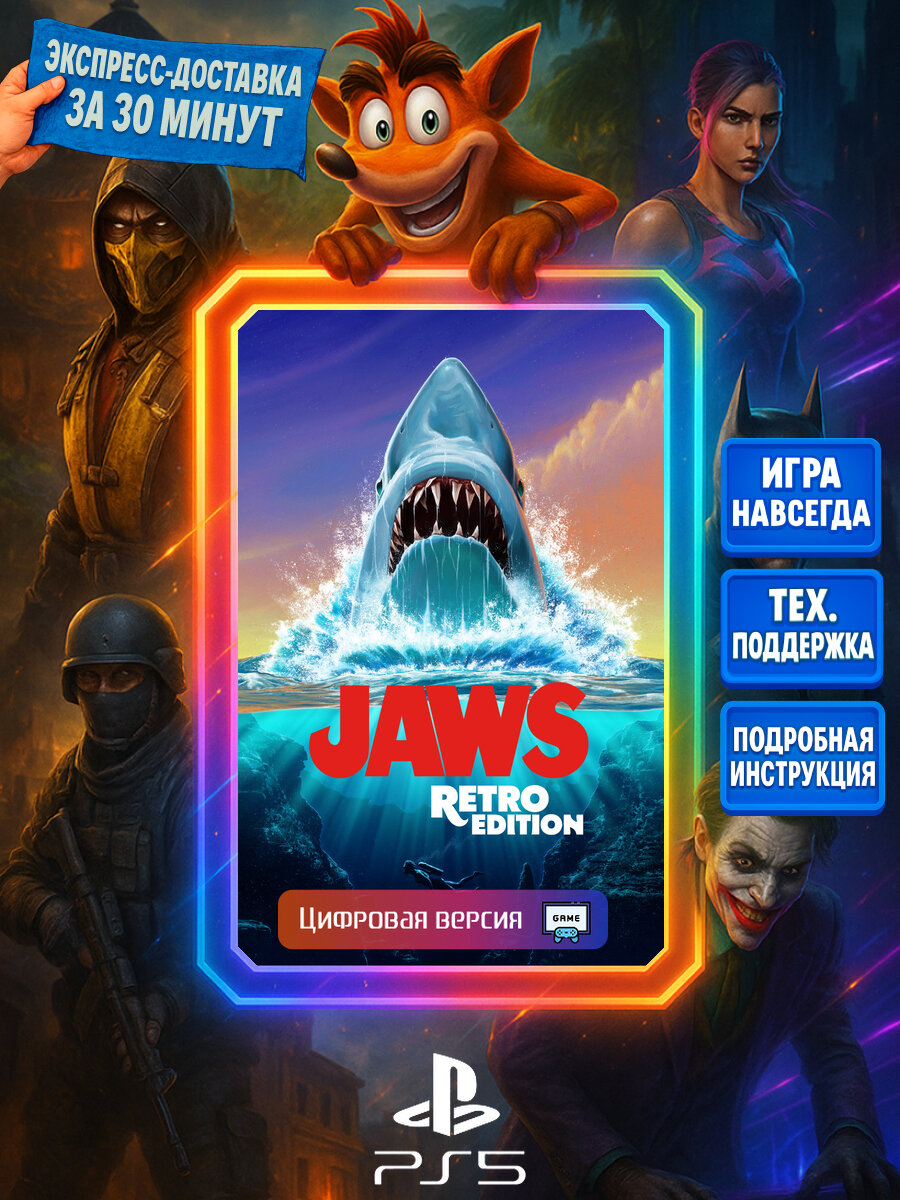 JAWS: Retro Edition PS5 | Моментальная доставка | Английский язык | Боевики