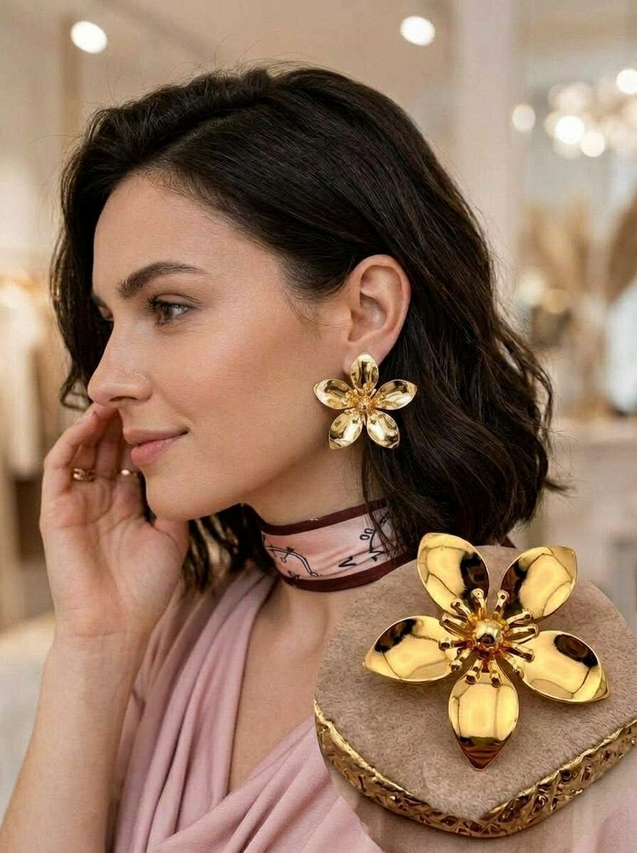 Серьги двусторонние
