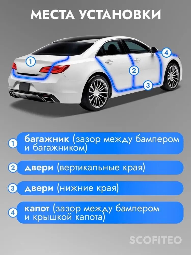 Уплотнитель автомобильный арт. Молдинг_белый — фото 1