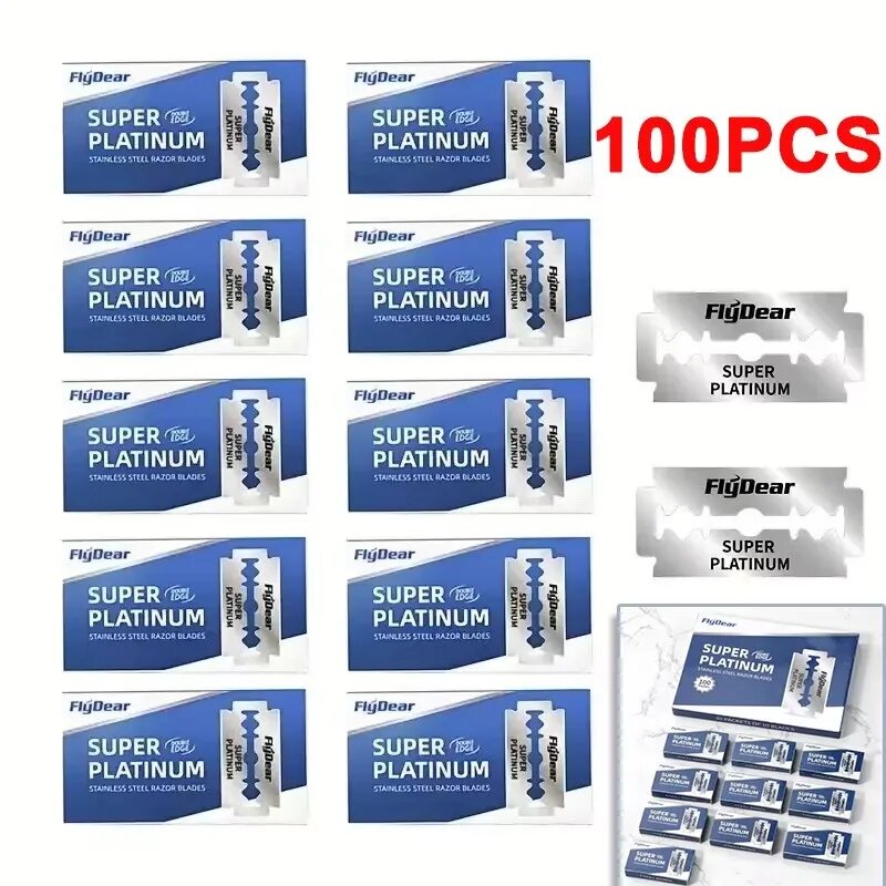 Лезвия для бритья из нержавеющей стали 100 шт