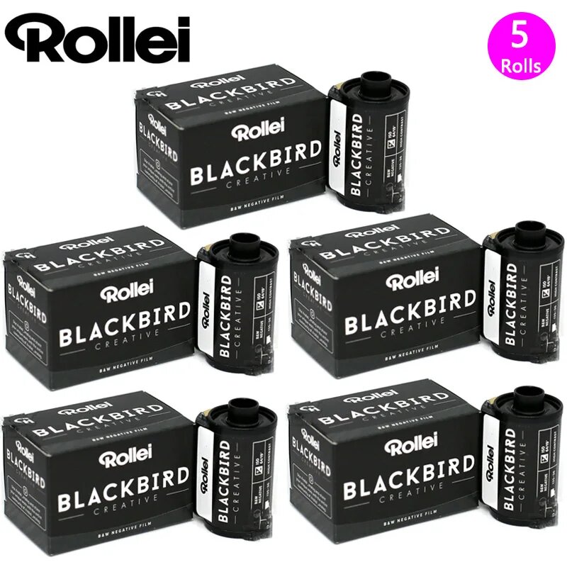 Рollei BlackBird черно-белая пленка 35 мм 36 кадров 1-5 рулонов 5 Rolls
