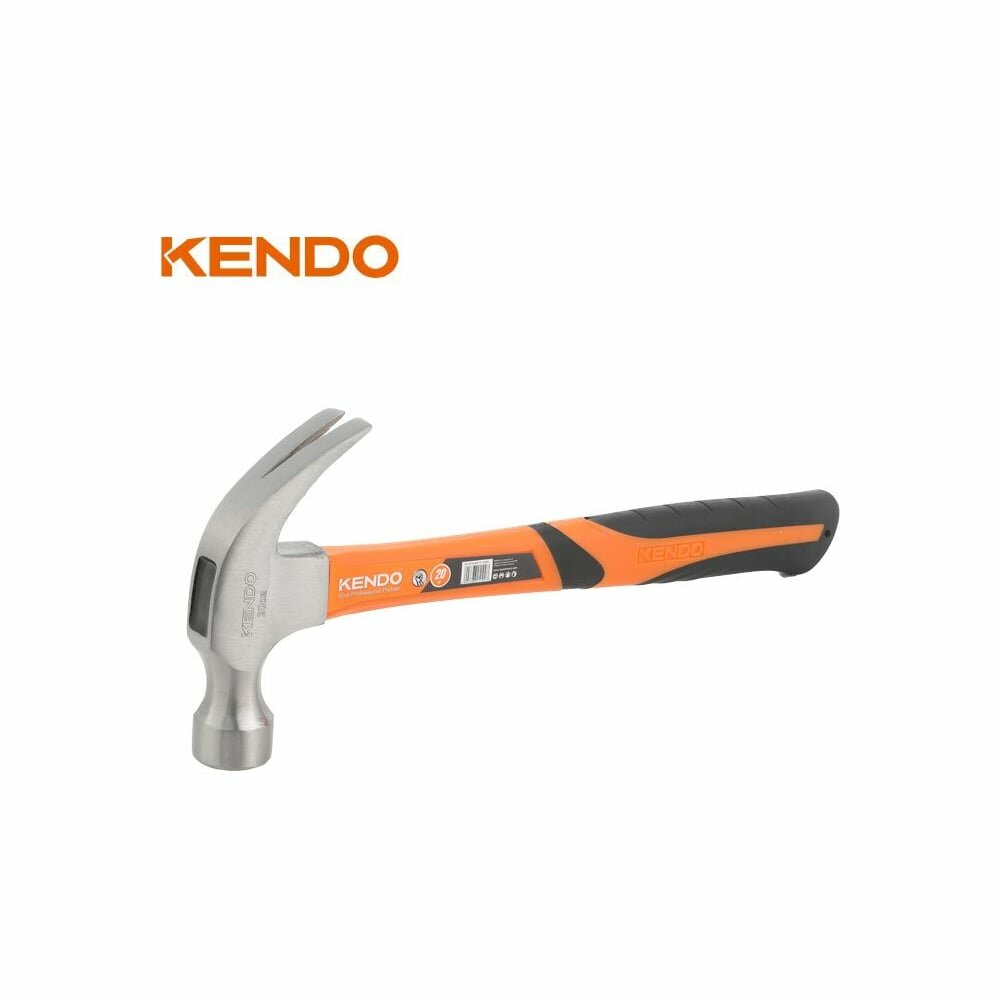 Молоток-гвоздодер KENDO с фибергласовой рукояткой, 340 гр 25105 — фото 1