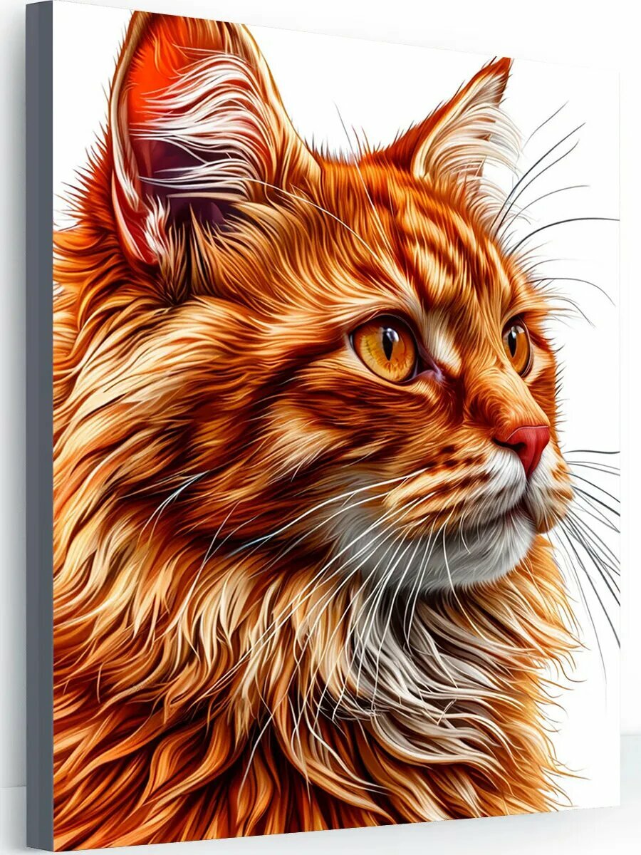 Картина на стену для интерьера "Кот", на подрамнике, 40 x 50 см