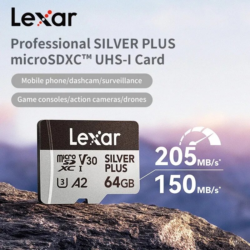 Lexar SILVER PLUS 128GB microSDXC A2 V30 U3 — фото 1