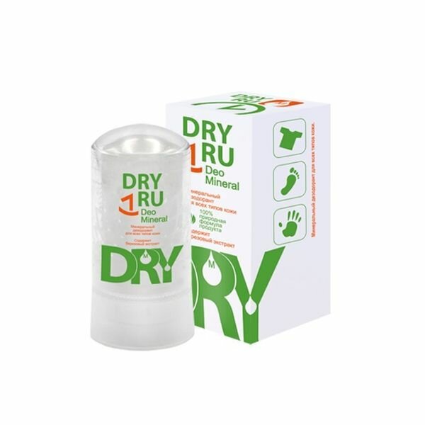 Dry ru (Драй ру) Deo Mineral Минеральный дезодорант для всех типов кожи 60г