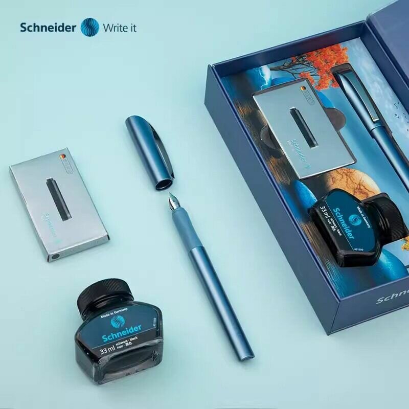 Подарочный набор Schneider "Cripse", EF, синяя ручка, Германия, 1 шт