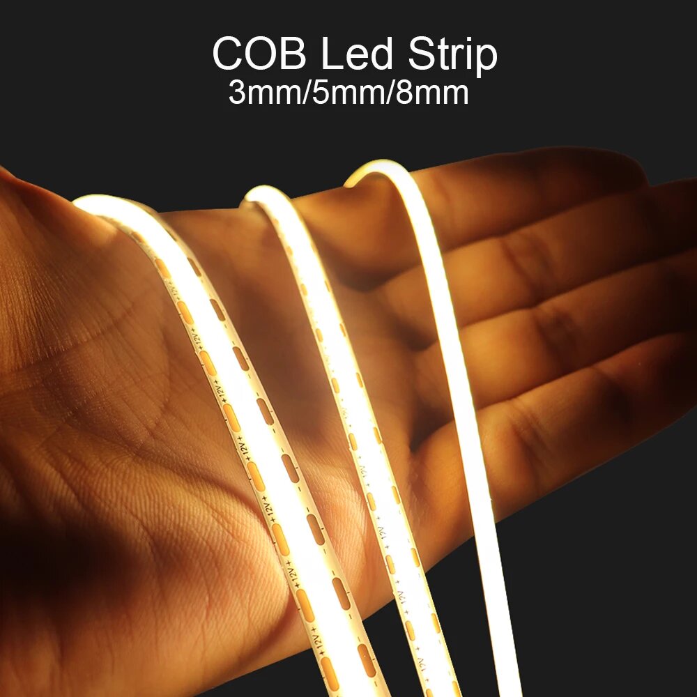 Светодиодная лента TNALANT 3 мм / 5 мм / 8 мм 5mm DC12V, Warm White 3000K, 5M