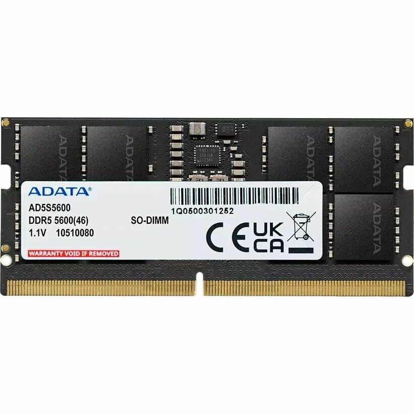 Оперативная память A-Data, DDR5, 16GB (1x16 GB), 5600 MHz, CL46, SO-DIMM