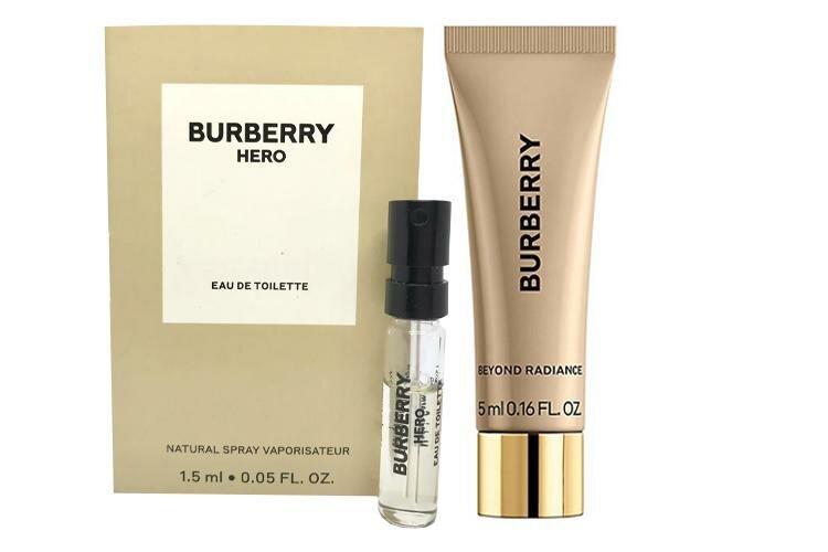 Набор пробников тональной основы унисекс Burberry Excellence Long Lasting Makeup Mist Bo Jun Yong Zhi Men's Eau De Toilette 1.5ml+Excellence Long-Lasting Makeup Soft Matte Liquid Foundation #N20 5ml